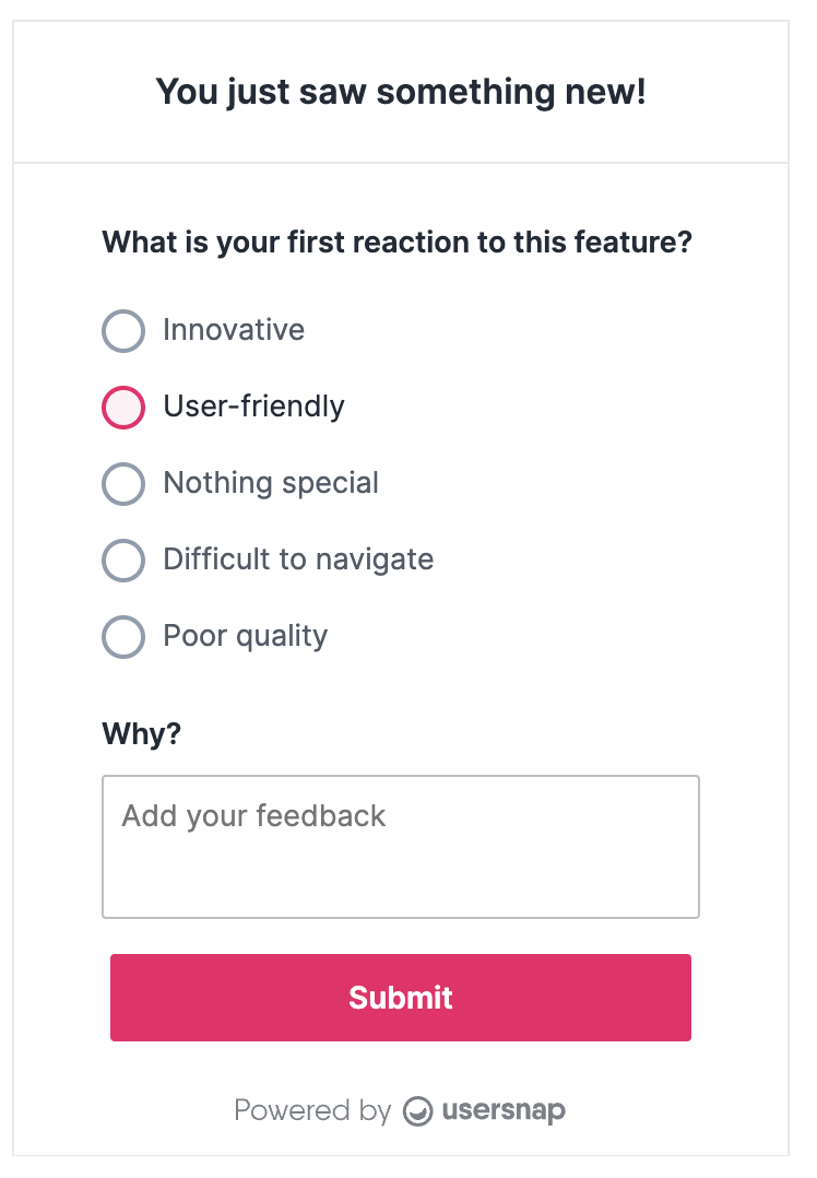 Collecting Actionable Feedback with 1 to 5 Rating Scale Surveys